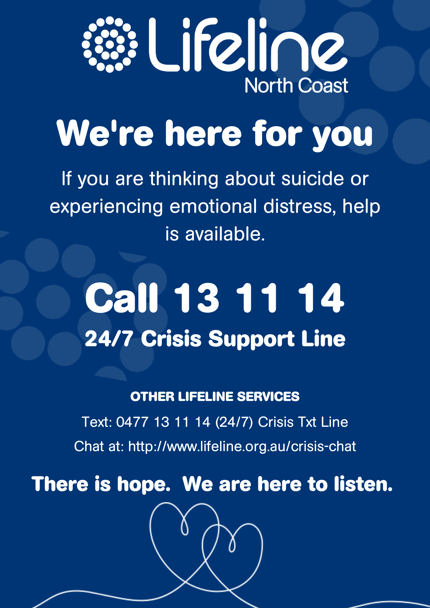 Lifeline Workplace & Community Posters – Lifeline North Coast